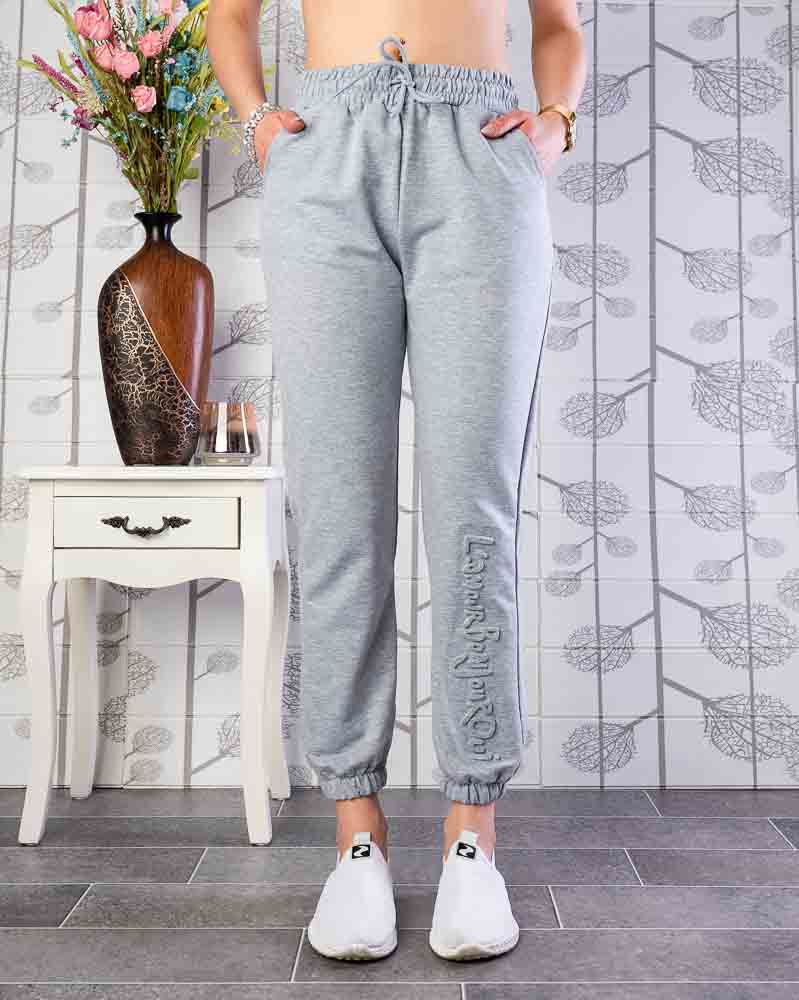 Dámske tepláky Bonjour s potlačou, bavlnené, s vreckami, pohodlné ...