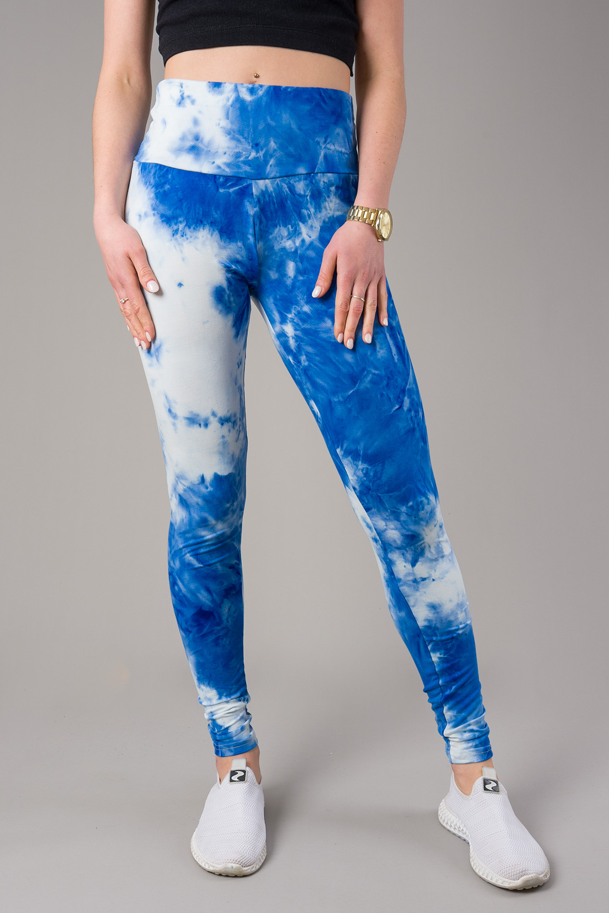 Batikované dámské legíny s vysokým pasem, tenké, příjemné na nošení ...