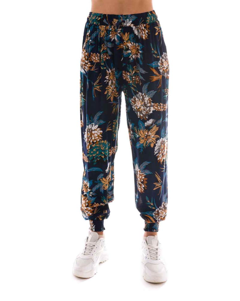 Dámske letné nohavice, pás na gumu, voľný strih, na spodku guma ...